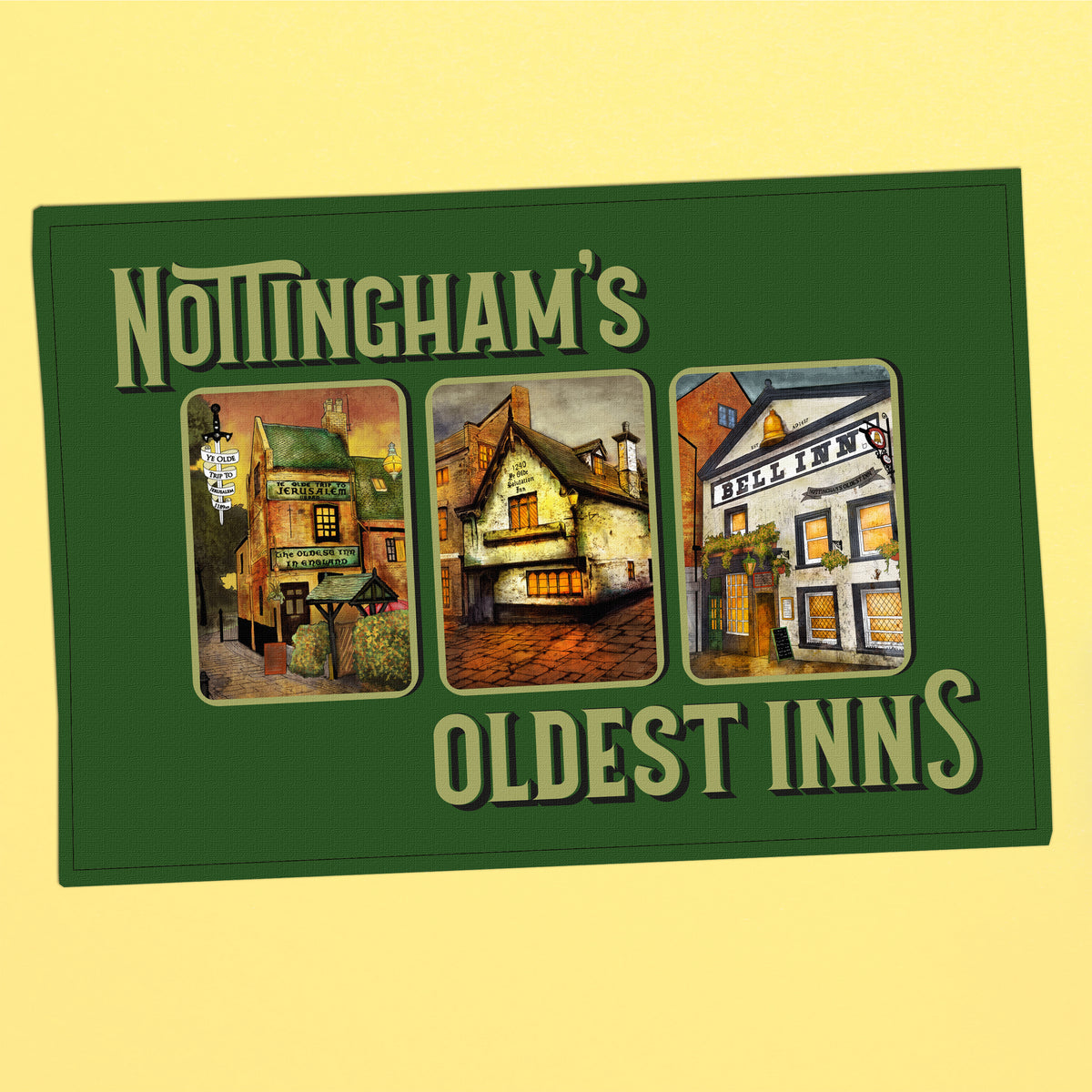 Nottingham's Oldest Inns Tea-Towel — DUKKI Ltd