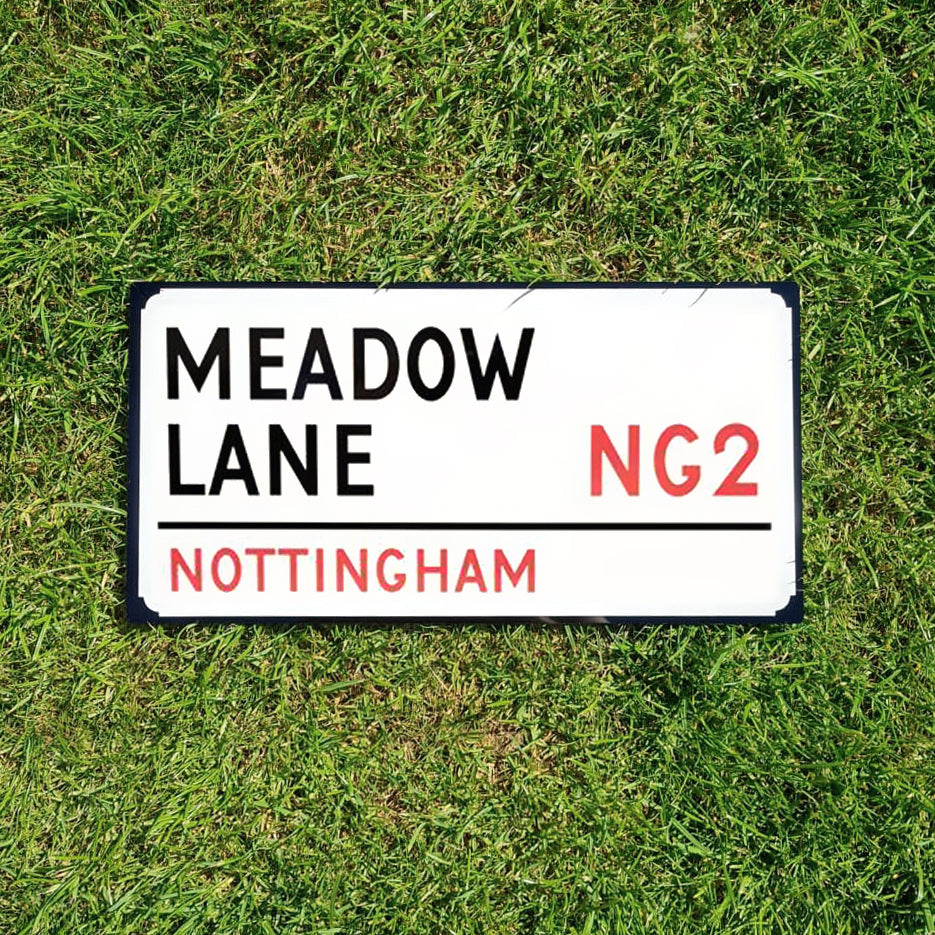 Notts County Meadow Lane Football Club - Street Sign — DUKKI Ltd